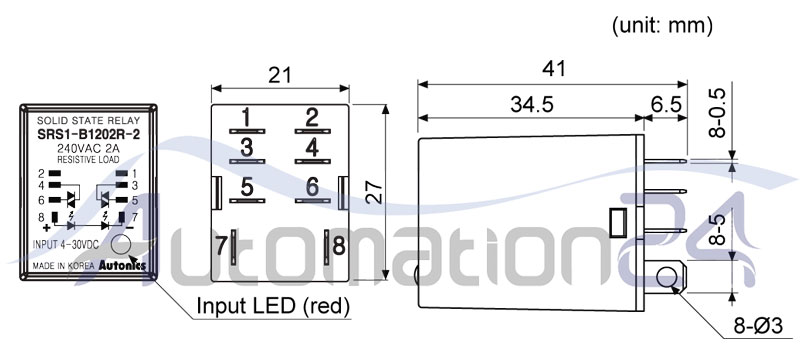 رله SSR آتونیکس SRS1-B1203-1 - فروشگاه اینترنتی اتوماسیون 24