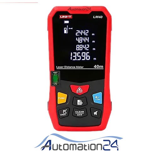 متر لیزری یونیتی مدل LM40 - فروشگاه اینترنتی اتوماسیون 24